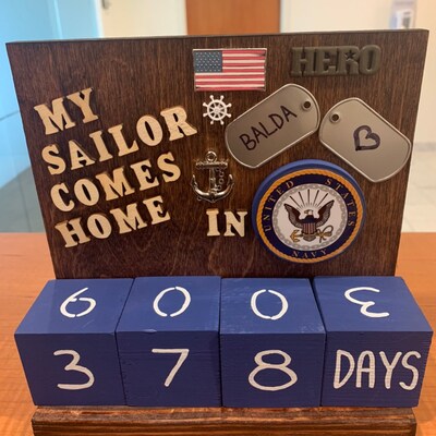 US Navy Sailor Military Countdown Calendar Deployment Gift - Etsy
