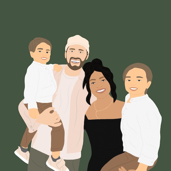 Custom Minimalist Digital Portrait Faceless Illustration ASAP ...