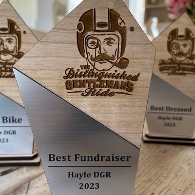 Engraved Trophy Award 200MM Tall With Logo & Wording for - Etsy UK