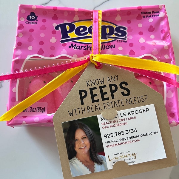 Know Any Peeps With Real Estate Needs Gift Tags | Pop by Tags | Real ...