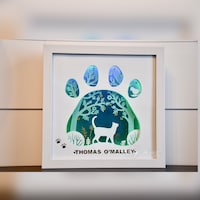 Cat Paw Shadow Box SVG, 3d Papercut SVG, Layered Paper Art Template ...