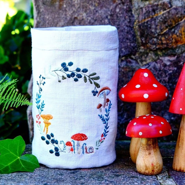 Enchanted Forest Mushrooms Wreath Machine Embroidery Design ORIGINAL ...