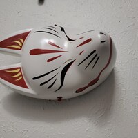Japanese Noh Face Fox Mask Nine Tailed Fox KYUUBI Kitsune - Etsy UK