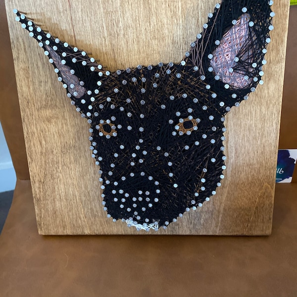 Custom Dog String Art Pet Portrait Wall Hanging Handmade Nail Art - Etsy