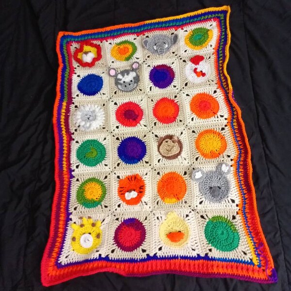 Crochet Giraffe Square Pattern // Giraffe Granny Square Motif ...