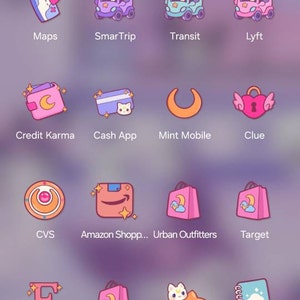 Magical Girl App Icon Pack - Etsy