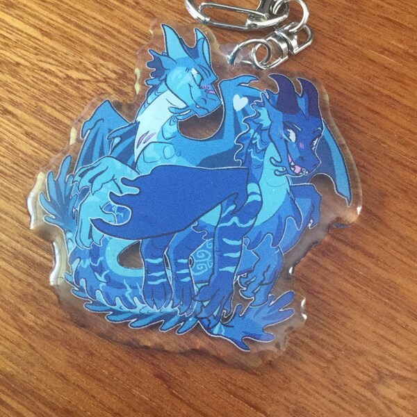 Tsunami and Riptide [ Wings of Fire WOF Acrylic Charm ] - Etsy