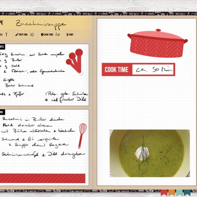 DIY Digital Recipe Book Sticker Set Goodnotes, iPad & Android Recipes ...