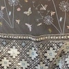 Light Beige Chiffon With Embroidery and Paint, Beige Chiffon Fabric ...