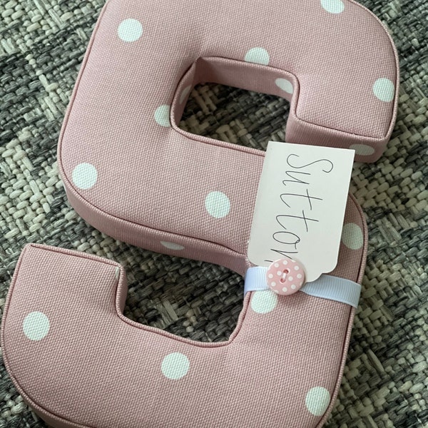 Fabric Padded Letter, PRICE PER LETTER, Initial, Nursery Room Decor ...