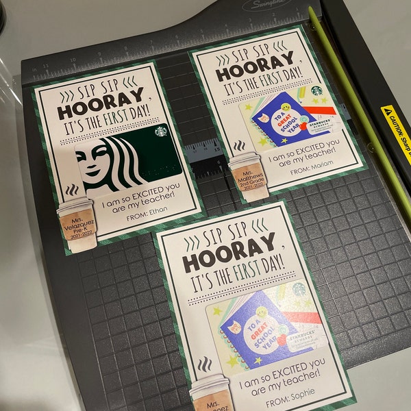 EDITABLE Coffee Gift Certificate Card for Teacher, Back to School ...