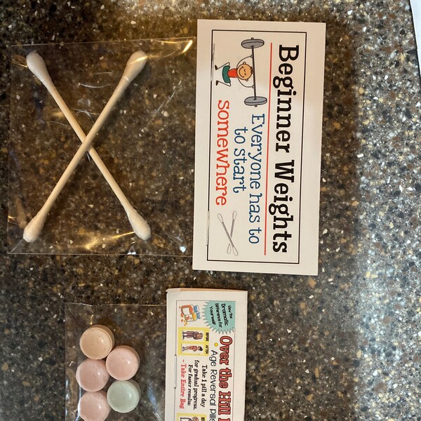 BEGINNER WEIGHTS- Gag Gift Bags, Hilarious Birthday, White Elephant ...