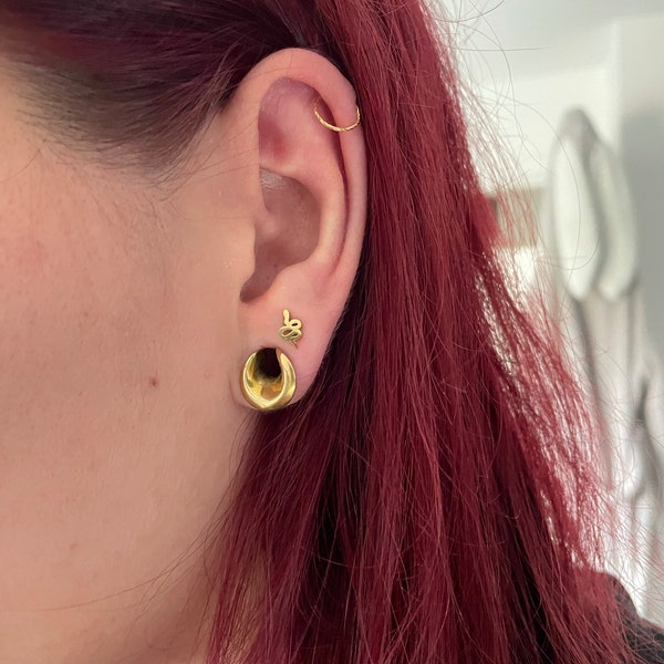 Brass Ear Saddles,brass Ear Weights,saddle Earrings,brass Gauge ...