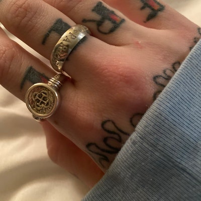 Ring Inspired by Outlander Claire Engraving Infinite Silver 925 - Etsy