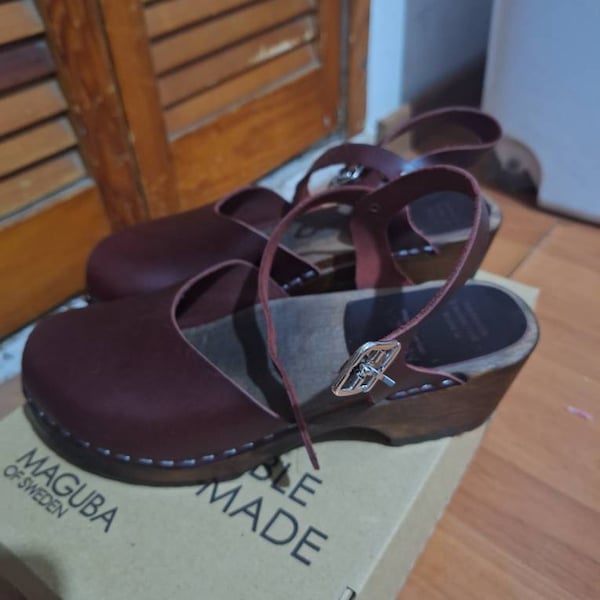 Swedish Classic Clogs With Wool Lining, Women Mules With Wool, Maguba ...