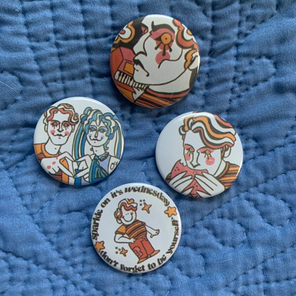4 Pack Retro Style Jerma Button Pins ( 37 Mm ) - Etsy