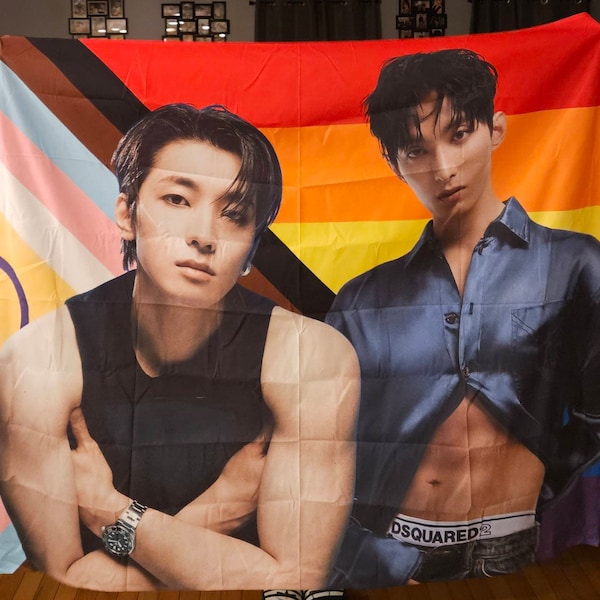 Bangchan Stray Kids Hot Girls Concert Flag, Bangchan Abs Stray Kids ...