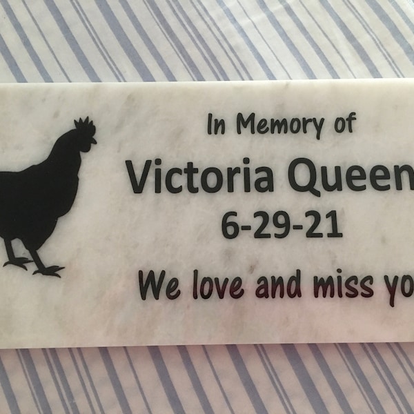 Chicken Memorial Stone -personalized Pet Keepsake - Loss of Chicken ...