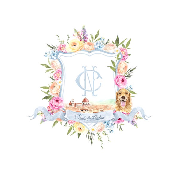 Custom Wedding Crest Custom Crest Wedding Crest Wedding Logo ...