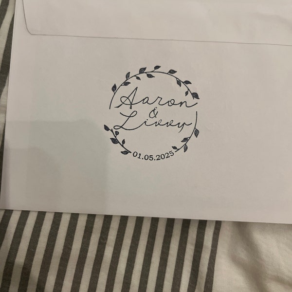 Custom Wedding Ink Stamp (style 2)/personalised Ink Stamp - Etsy