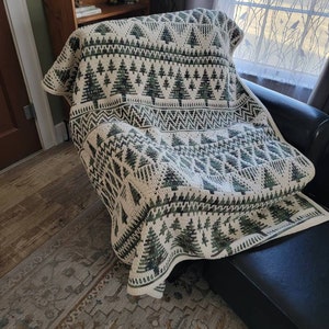 Berber Afghan Overlay Mosaic Crochet PATTERN ONLY Digital | Etsy