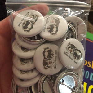 50 Custom Buttons 2.25 Pinback Buttons Design Your - Etsy