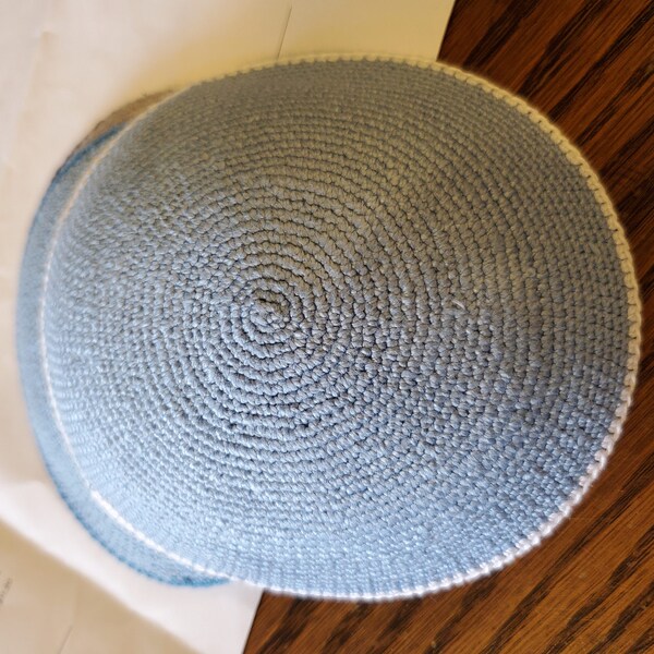 Knitted Kippah 14cm Super Patterns Design Jewish Hand Knit Yamakah ...