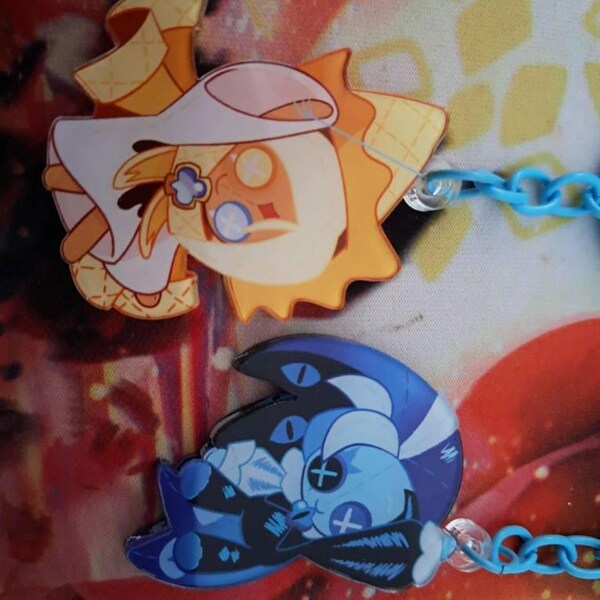 PRE-ORDER Cookie Run Keychains - Shadow Milk Cookie and Pure Vanilla ...