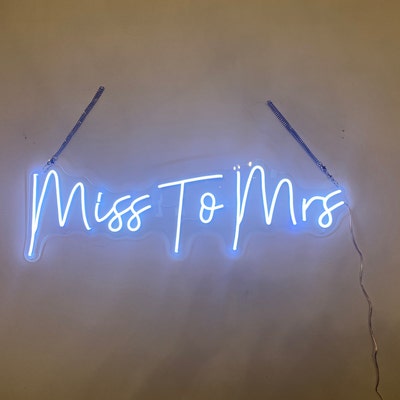 Miss to Mrs Neon Sign Custom Wedding Neon Light Signs Bridal - Etsy