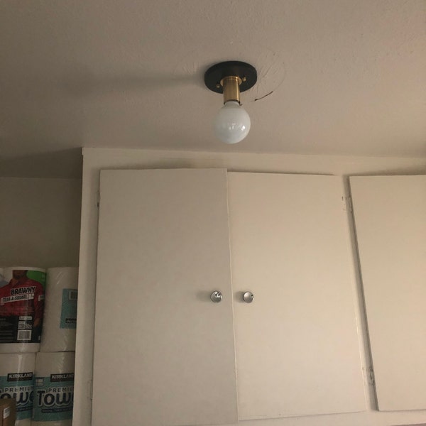 Simple Light Fixture - Ceiling Light - Wall Light - Large Bulb Light ...