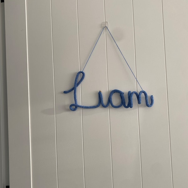 Personalised Knitted Wire Words Cord Names Wall Decor Wall Signs With ...