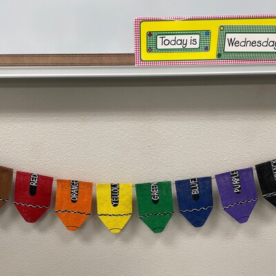 Crayon Burlap Banner, Classroom Decor, Back to School, Classroom Decor ...
