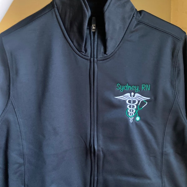 Nurse Stethoscope Jacket | RN Jacket | RN Zip Sweatshirt | Nurse Gifts ...