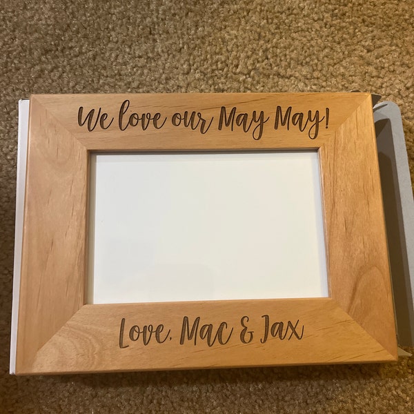 Personalized Engraved Custom Wood Picture Frame, Wedding Frame, Gift ...