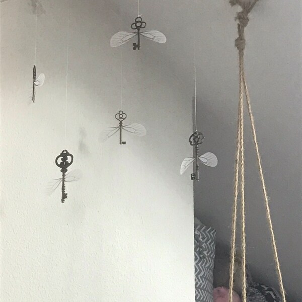 Large Flying Keys - Antique Bronze, Unique and Handmade - Beautiful Set ...