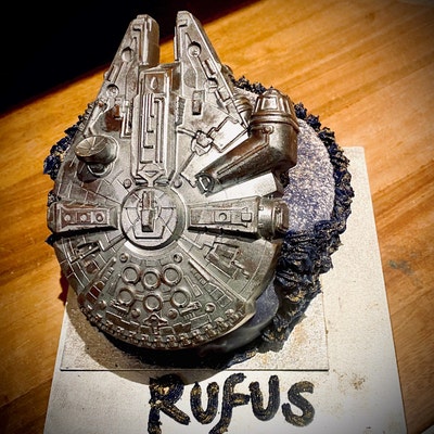 Solid Chocolate Millenium Falcon Cake Topper Star Wars - Etsy UK