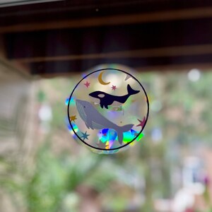 NEW Rainbow Making Suncatcher Sticker Prismatic Window Decal Moon ...