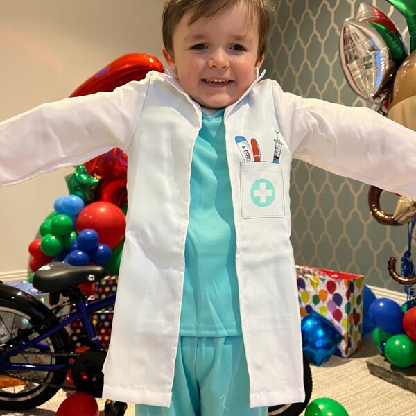Doctor Kids Fancy Dress Costume With Personalised Activity Pack - Etsy UK