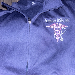 Nephrology Nurse Jacket Dialysis Nurse Jacket Hemodialysis RN Zip ...