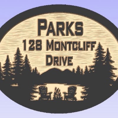 Rustic Cedar Driveway Address Sign for Estates Residential Exterior ...