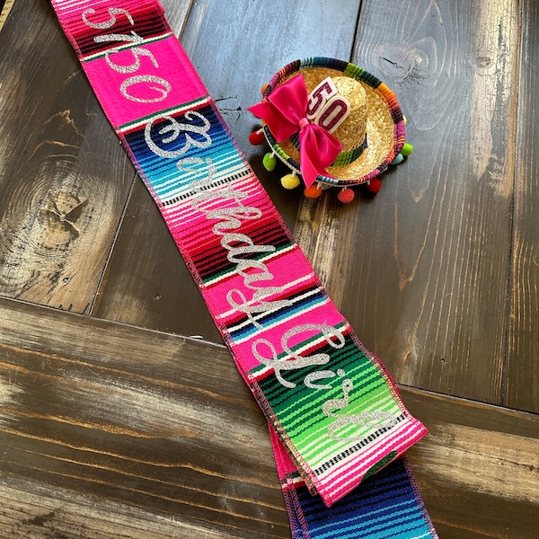 Birthday Fiesta Sombrero Hat, Custom Mini Sombrero, Cinco De Mayo Party ...