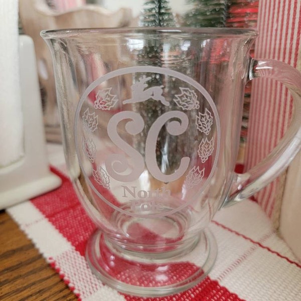 Custom Etched Glass Coffee Mug - Sandblasted, Personalized, Engraved ...