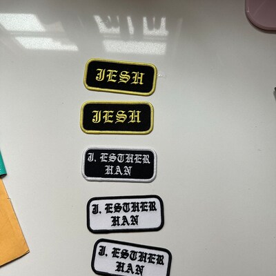 Embroidered Custom Iron-on Rectangle Name Patch - Etsy