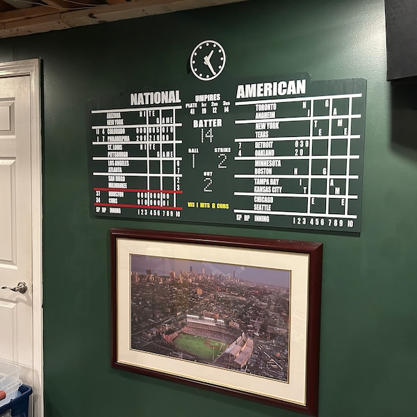 Yankee Stadium Replica Scoreboard Clock Vintage Classic 1950's New York ...