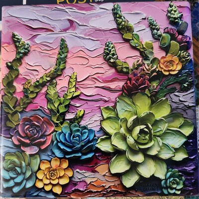 Cyclamen Stained Glass Window Cling Beautiful Flower Window Artwork ...