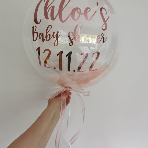 Custom Vinyl Balloon Sticker: Party Decor Name Decal (22cm) - Etsy