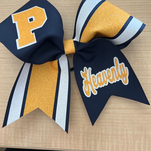 Custom Stripes and Tails Cheer Cheerleading Bow - Etsy