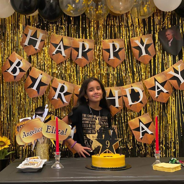 Hamilton the Musical Inspired Happy Birthday Banner Instant Download ...
