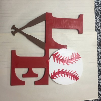Wooden Unfinished Letters Block BASEBALL stacked LOVE Home - Etsy