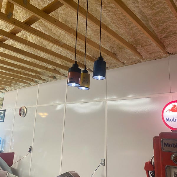 Oil Filter Hanging Light: Automotive Garage Decor - Etsy